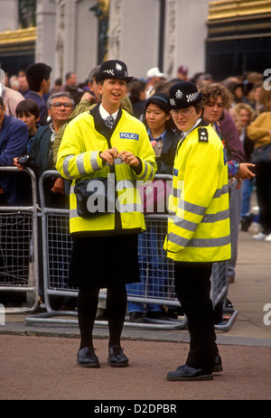 A female London bobby or bobbie or policewoman, a member of the ...