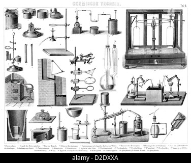 Vintage Chemistry Equipment from the 19th Century Stock Photo - Alamy