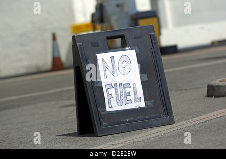 No fuel sign outside a petrol station in Swansea, UK Stock Photo - Alamy