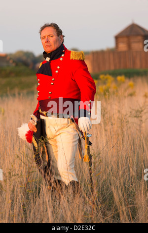 re-enactor portraying Major General Sir Issac Brock, British hero of ...