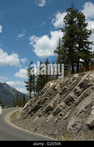 ROCK STRATA BANFF ALBERTA CANADA Stock Photo - Alamy
