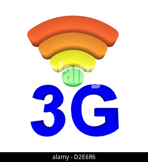 3G and signal symbol on white background Stock Photo - Alamy