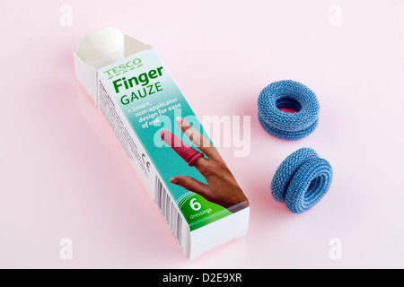 Smart finger gauze non applicator design dressing cover for sore or cut ...