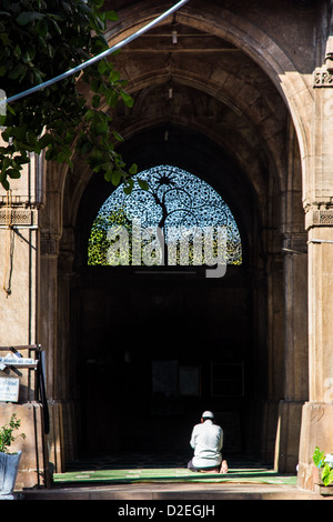 Ornate carved Jali at Sidi Sayyid Mosque, Ahmedabad, Gujarat, India ...