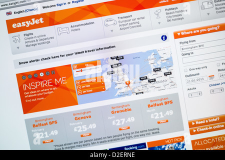 Easyjet logo and website close up Stock Photo - Alamy