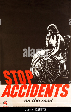 Road Safety, 1960s ROSPA road safety poster, regular servicing may ...