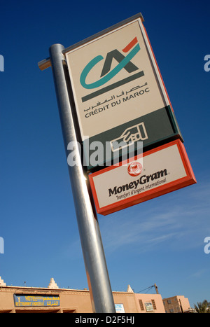Credit du Maroc Bank sign, Marrakech, Morocco Stock Photo - Alamy