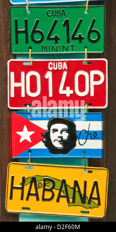 Colorful Cuban license plates, Cuba Stock Photo - Alamy