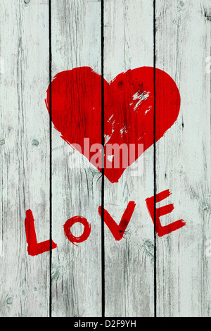 old wall with the word LOVE on it Stock Photo - Alamy