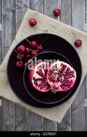 A bowl of Pomegranate arils (seeds), Punica granatum Stock Photo - Alamy