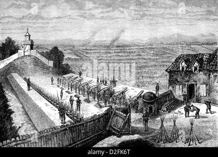 Franco-Prussian War: Fortifications of Paris 1870 map antique ILN full ...