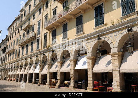 The Liston Square Promenade Kerkyra Corfu Old Town Greece Stock Photo ...