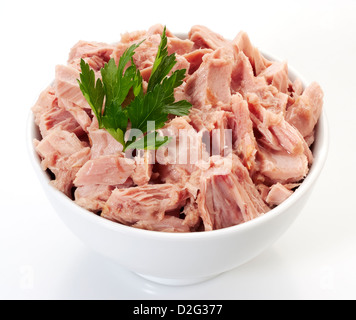 chunks of canned tuna Stock Photo - Alamy