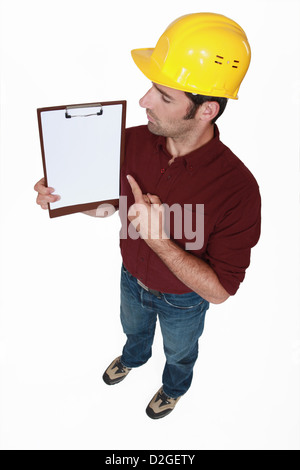 modern calculator with built-in pen on wooden table Stock Photo - Alamy