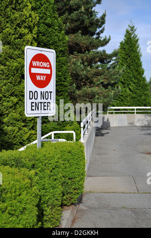 highway freeway sign do not enter wrong way danger warn threat fear ...