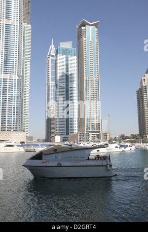 Dubai water taxi in Dubai marina Stock Photo - Alamy