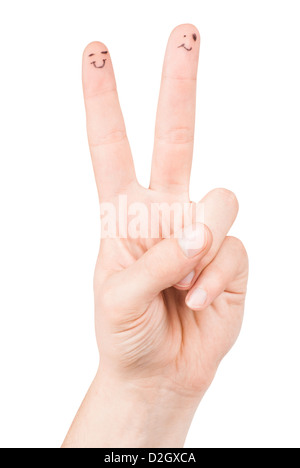 Hand making sign isolated on white Stock Photo - Alamy