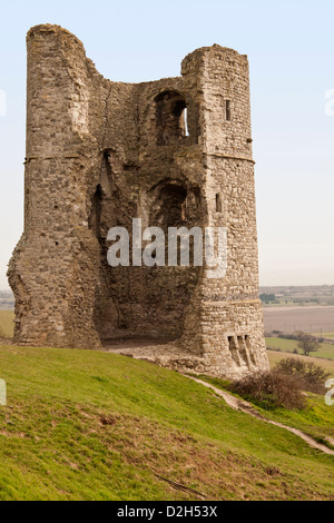 Hadleigh Country Park and Castle in Essex with snow on the ground from ...