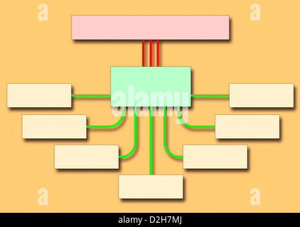 business flowchart with empty boxes Stock Photo - Alamy