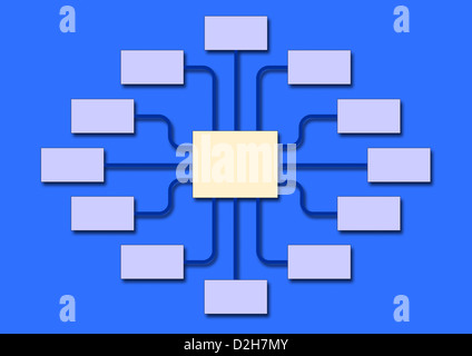 business flowchart with empty boxes Stock Photo - Alamy