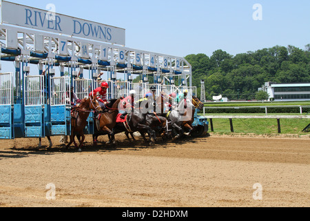 Horse Race track at River Downs, Cincinnati, Ohio, USA Stock Photo - Alamy