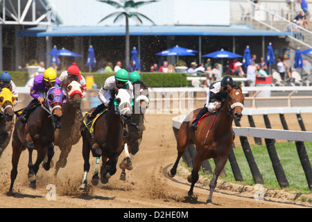 Horse Racing at River Downs track, Cincinnati, Ohio, USA Stock Photo ...