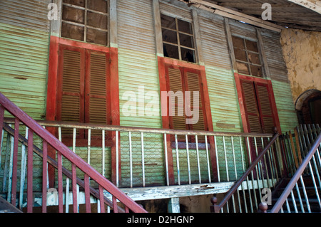 colonial building veranda, hell-ville, nosy-be, madagascar Stock Photo ...