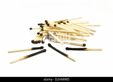 matches isolated on white background Stock Photo - Alamy