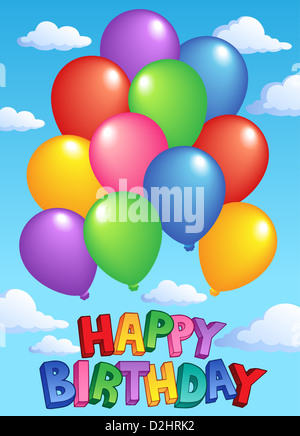 Happy Birthday topic image 3 - picture illustration Stock Photo - Alamy