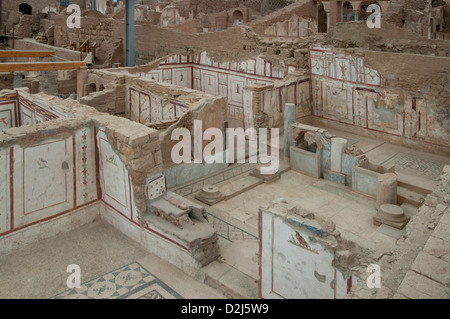 The 'terrace houses' at Ephesus, showing how the wealthy lived during ...