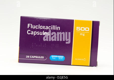 antibiotics flucloxacillin capsules fluc 500mg Stock Photo - Alamy