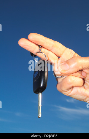 Woman hand pointing direction to follow with index finger gray ...