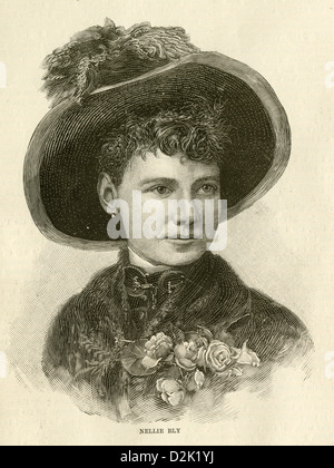 Portrait of Nellie Bly. Elizabeth Jane Cochran (Cochran's Mills 1864 ...