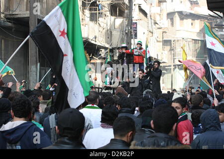 Young people demonstrate against the Syrian President Assad and for a ...