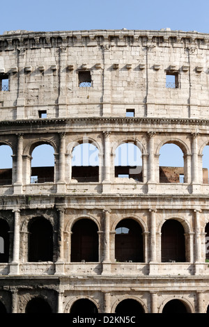 The exterior of the Colosseum which is one of ancient Rome's greatest ...