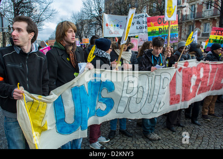 Paris, France, French lgbt samesex Activists N.G.O. Groups Marching at ...