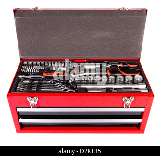 Toolbox with black-red instruments Stock Photo - Alamy