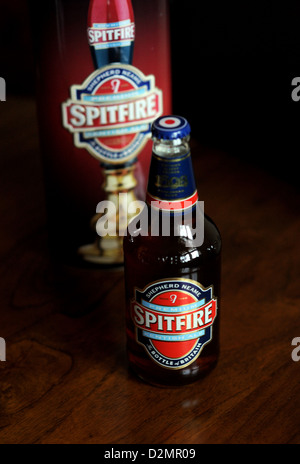 Bottle of Spitfire real ale brewed by Shepherd Neame from Kent UK Stock Photo - Alamy