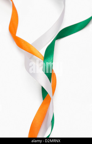 Ribbons representing Indian flag colors Stock Photo - Alamy