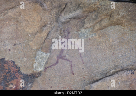 South Africa bushman drawings rock paintings a modern copy Stock Photo ...