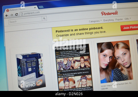 Screenshot of the pinterest logo Stock Photo - Alamy