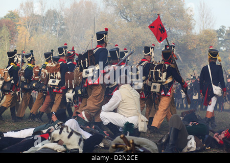 Fighting scene during a reenactment of the Battle of the Nations (16–19 ...