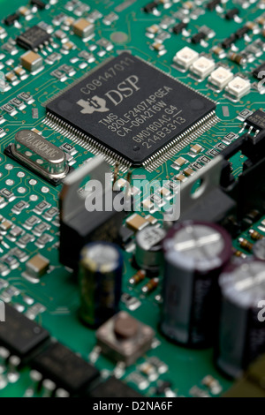 Electronic circuit board close up with airplan toy Stock Photo - Alamy