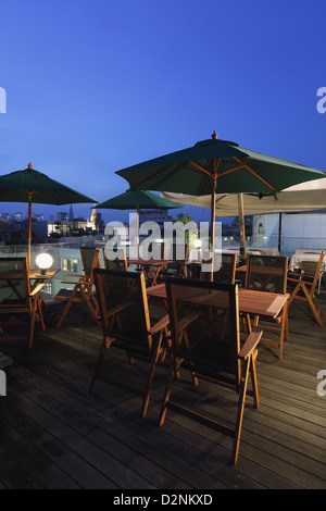 Fashionable Restaurant Terrace Seat Stock Photo - Alamy