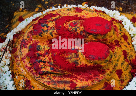 Footprints of Lord Vishnu in a shrine, Srivari Padalu, Narayanagiri ...