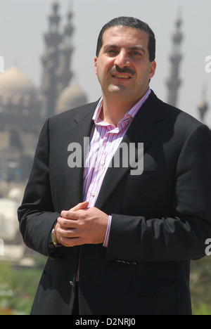 Egyptian Islamic activist and television preacher Amr Khaled, hugely popular in the Arab and ...