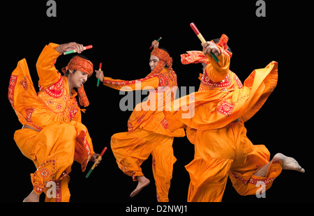 Garba Indian folk dance men and women dancing Navaratri festival ...