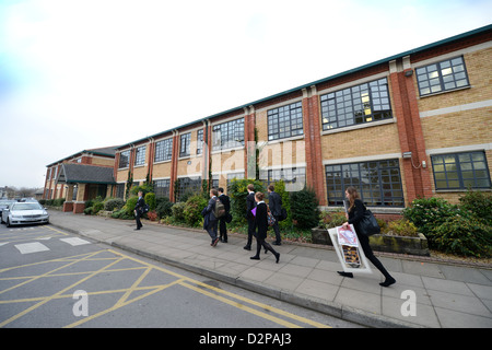 General view of Pates Grammar School in Cheltenham, Gloucestershire UK ...