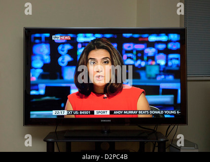 TV screen showing Sky News channel Stock Photo - Alamy