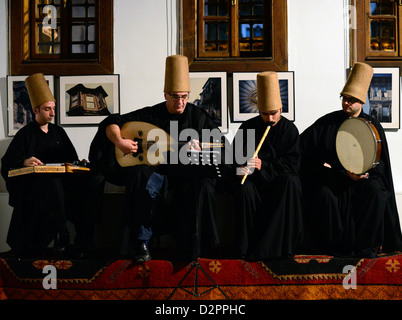 Sufi musicians at a cultural Sufi performance in Istanbul, Turkey Stock ...